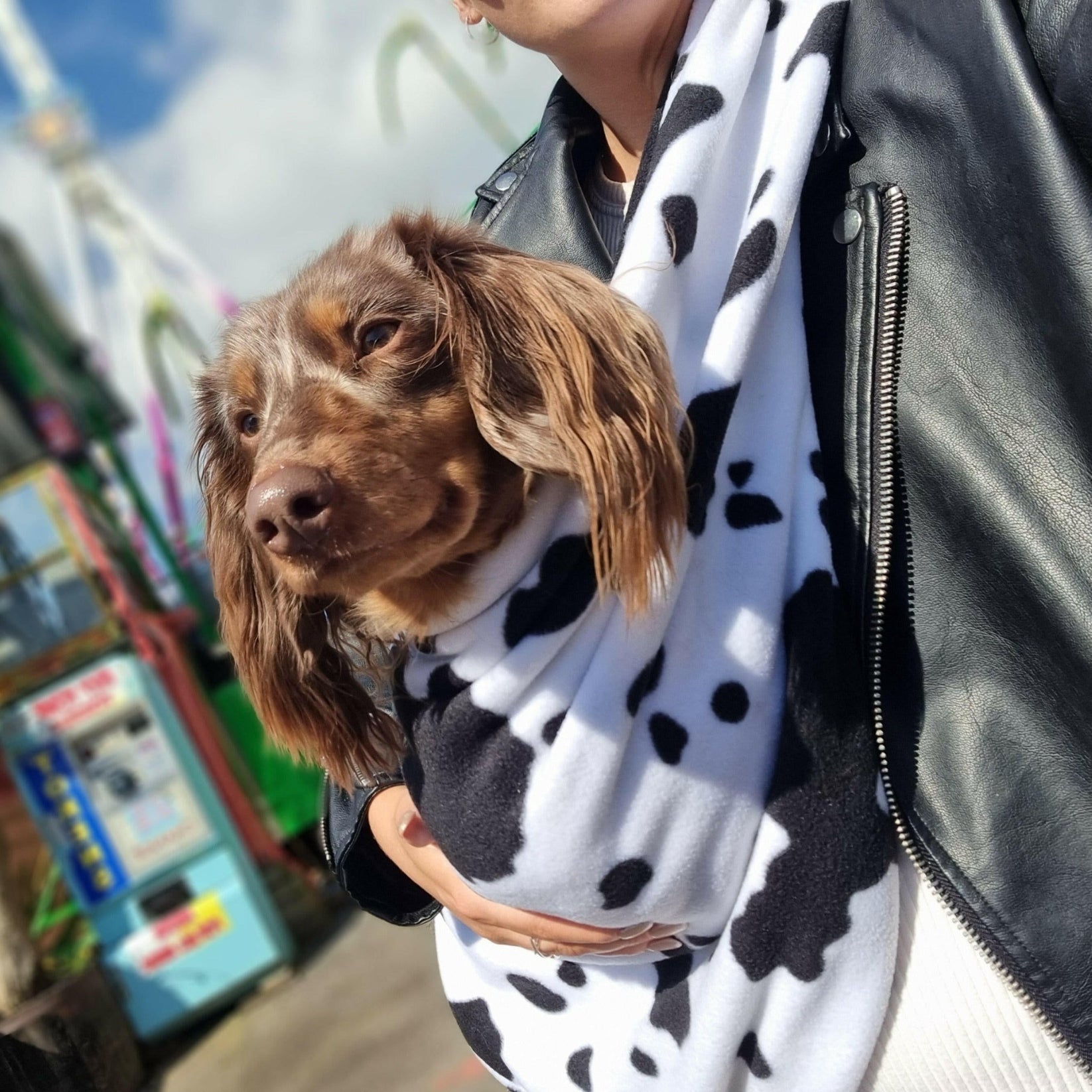 Patterned Fleece Dog Slings: The Best Way To Carry Your Pet – Hugo and Ted